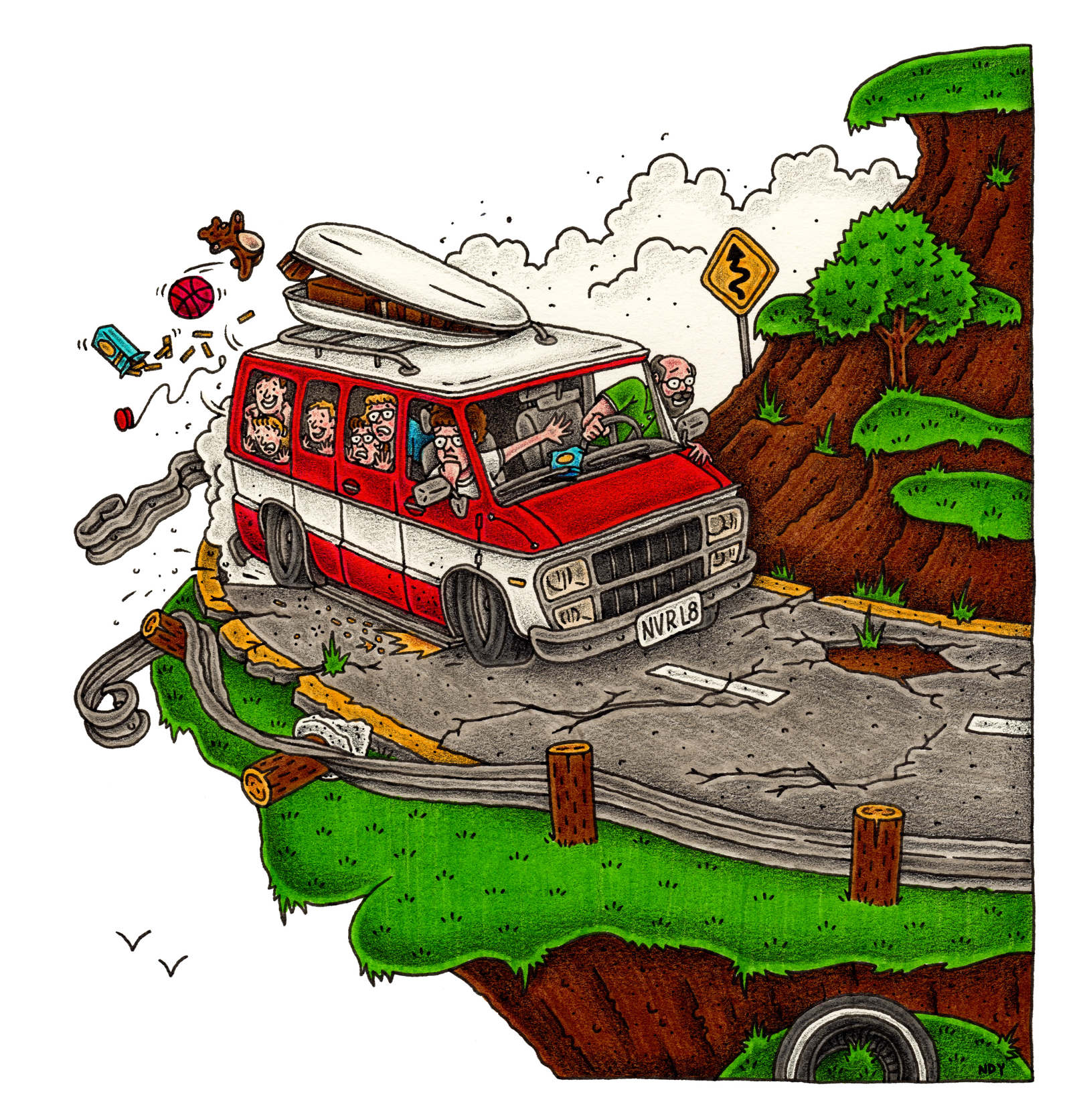 Illustrator Mug Series - Nathan Yoder #2 - Deneen Pottery